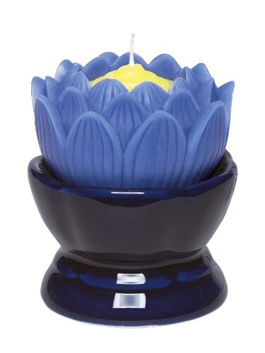 マルエス 蓮の花 大 パープル 燭台付 原産国 :ベトナム 商品サイズ (幅×奥行×高さ) :90mm×90mm×110mm 質量 :ローソク/220g、燭台/210g 材質 :ローソク/パラフィン、燭台/陶器 商品紹介 蓮の花をモチーフに...