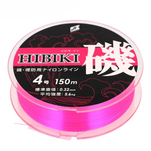 タカミヤ(TAKAMIYA) H.B concept HIBIKI 磯 150m 4号 ピンク 人には見えやすく、魚には見えにくい独自のピンクカラーを採用!しなやかな弾性力で強烈な魚の引きにも対応。 線径:0.32　平均強度:5.6kg 環...