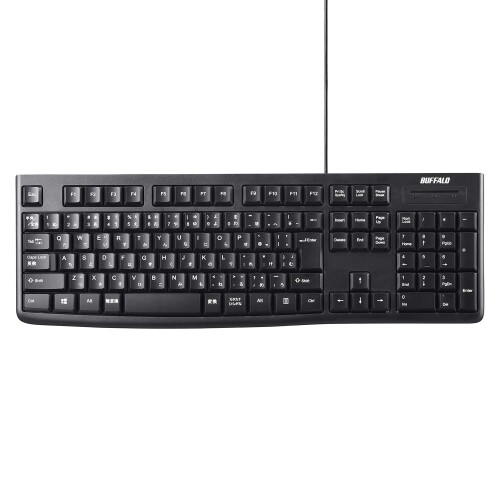 バッファロー BUFFALO USB接続 有線スタンダードキーボード ブラック BSKBU105BK 【対応機器】USB Type-A端子をもつパソコン、タブレット、ゲーム機(Nintendo Switch,PlayStation5,Pla...
