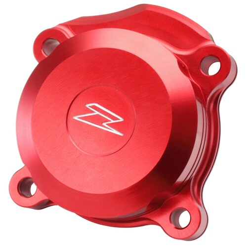 ジータレーシング(ZETA RACING) オイルフィルターカバー レッド アルミニウム合金 CNC加工 F6718 A7009-T6アルミニウムをCNCマシン加工後カラーアルマイト仕上げ。 純正に比べ軽量化。 冷却効果向上の為のクーリング...