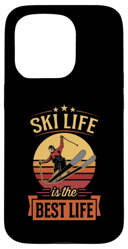 Ski Life Is The Best Life レトロスタイル スマホケース iPhone 15 Pro 用 このSki Life Is The Best Lifeレトロスタイルコレクションは、トレンディなスキーアクセサリー、レトロでヴ...