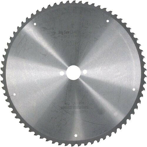 ミタチ チップソー替刃405mm ES405N70 穴径(mm):40 刃数:70 刃厚(mm):2.8 外径(mm):405 適応機種:MSC405A 鉄用。 MSC405A用普及タイプチップソーです。 最高級サーメットを使用しております...