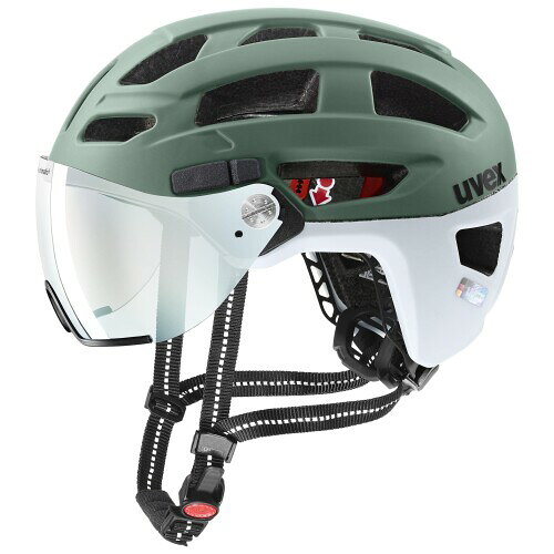 uvex(ウベックス) 調光バイザー付き自転車ヘルメット LEDライト付属 CE認証 ドイツ製 finale visor V / 52-57 cm 紫外線量により明暗変化する調光バイザー。 高い通気性を実現する19個のベンチレーションホール...