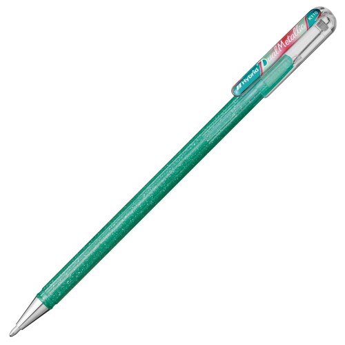 ぺんてる ボールペン デュアルメタリック ターコイズグリーン＋メタリックレッド＆グリーン 10本 K110-DMD(10) 【特長】主役級のかがやき 【芯径】1.0mm 【インキ色】ターコイズグリーン+メタリックレッド&グリーン 【1本あた...