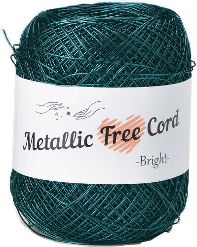 タカギ繊維 Panami メタリック フリー コード ブライト (Metallic Free Cord Bright) COL. 709 ビリジアン 約40g 約160m 仕立て:1玉約40g約160m 素材:レーヨン73%ナイロン14%分...