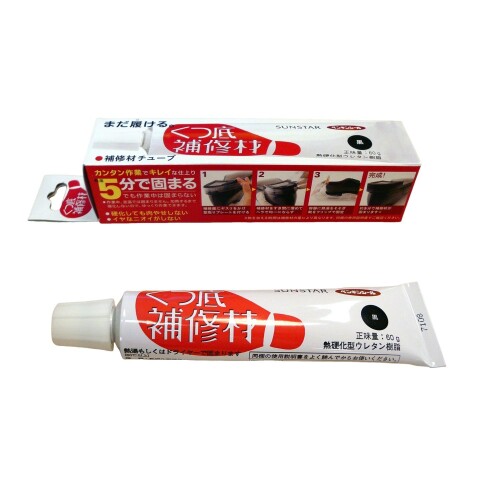サンスター技研 ペンギンシール くつ底補修材 補充用チューブ 黒 60g (24本入り) 靴底補修剤セットの詰め替えチューブです。 作業中は固まらないのでゆっくり作業できる。 イヤなニオイがしないので使いやすい。 作業に必要な「型取りプレー...