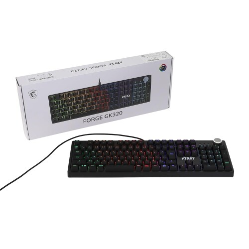MSI FORGE GK320 RED JP メカニカル RGB ゲーミングキーボード 108キー 日本語配列 ホットスワップ対応 KB0927 KB0927 日本正規代理店製品 保証1年 最大5000万回のキーストロークに耐える高耐久設計...