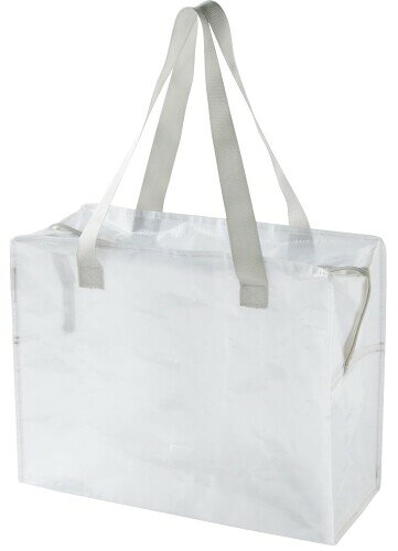 Basic Standard 透明バッグ トート 大容量 30L ショルダー 大きめ マチ広 収納ケース 布団収納袋 としても 半透明 47×18.5×36.5cm 本体サイズ:約47×18.5×36.5cm、 材質:ポリプロピレン・ナイロ...