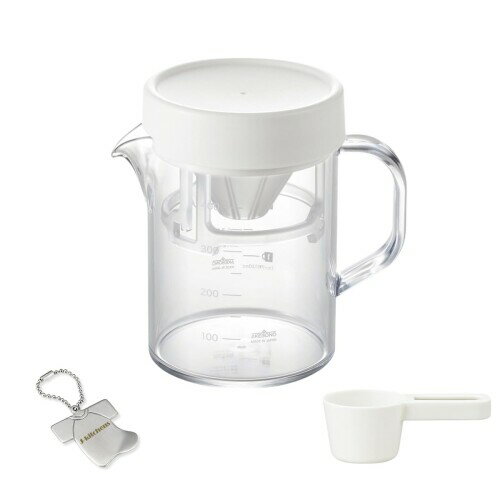 J-kitchens クックライフ アウトドア コーヒードリッパー 付き サーバー コンパクト ホワイト 日本製 コーヒー 400ml オリジナルタグ付 素材/本体・フタ・リング・ドリッパー:飽和ポリエステル樹脂、ポリプロピレン計量スプーン...