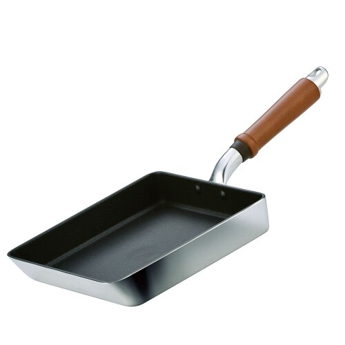 北陸アルミ 卵焼き 20×21cm 軽量 ガス火 日本製 全面均一加熱 時短フライパン 丈夫 frying pan made in japan アルミ鋳物製 キャスト 熱変形に強い 木柄 木ハンドル 金属ヘラ使用 累計販売数100万枚 テフ...