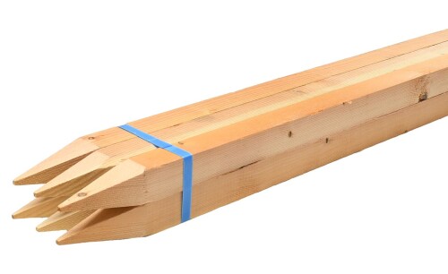 スターワン 木材 角杭 約120×4.5×4.5cm 975829 6個セット 素材・材質:荒材 生産国:北米 多少の反り ■曲がり ■節 ■割れが入る事があります。 プレナー仕上げは行っておりませんので表面の仕上りはザラザラの状態となりま...