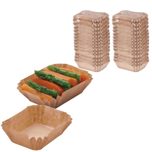 サンナップ まとめ買い クラフトカップ 長角中 560枚(280枚×2パック) お弁当 お菓子 OCNK280MMZ 【厚手・耐熱】PBTフィルム貼りされた厚手のクラフト紙のおかずカップです。丈夫で約200[度]の耐熱製がありオーブンで使え...
