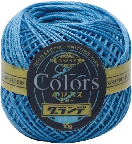 オリムパス 製絲 エミーグランデカラーズ レース糸 Col. 305 ブライトブルー 系 10g 約44m 3玉セット 仕様:1玉 10g約44m 3玉セット 品質:綿(最高級エジプト綿)100% 適正針:0号レース針〜2/0号かぎ針 エミ...