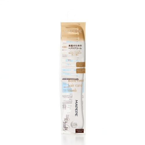 マペペ バスタイムヘアケアコーム 原産国:日本 内容量:1本 梱包サイズ:2.4 x 4.7 x 20.6 cm 商品の説明 バスタイムヘアケアコーム 。 使用方法 お風呂で使う場合は、髪を洗い終えた後、シャンプーやリンスを洗い流した後で使...