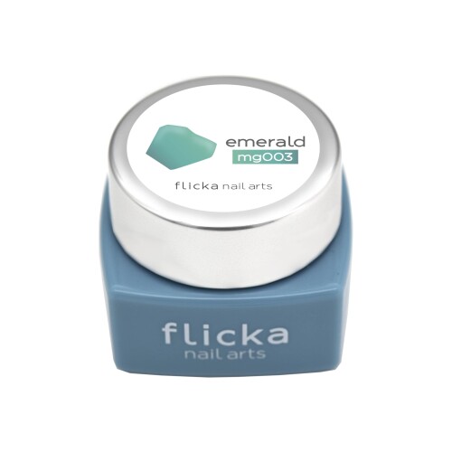 flicka nail arts(フリッカネイルアーツ）エメラルド FG-mg003 カラージェル 男女両用 日本産 商品紹介 季節やシーンを選ばず、肌馴染みがよく使いやすいカラーバリエーションで、ワンカラーにも様々なアートにも使いやすい、...