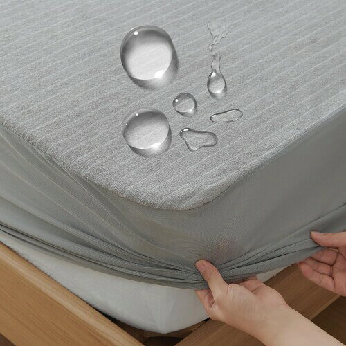 クモリ(Kumori) 防水ボックスシーツ セミダブル 綿100% 防水シーツ 120X200cm グレー サイズ:セミダブル・120×200cm 素材:表地-綿100%(タオル生地)　裏地-ポリウレタン(防水素材) マチ部分-ポリエステル...
