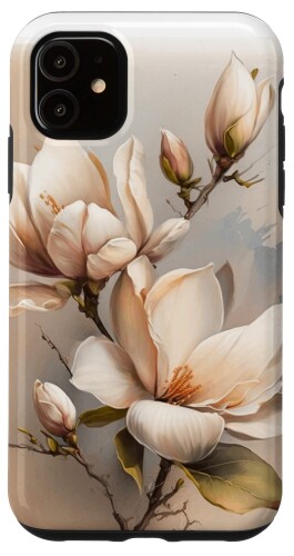 iPhone 11 マグノリア 花 咲く 花 春 夏 女性 スマホケース ブランド名をクリックして他のデザインをご覧ください。 このFlowers Blooming Floral Graphic Tシャツは、自然と植物を愛する女性と女の子の...