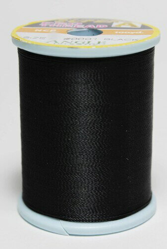 アングル(Angle) スーパーAプロスレッド NCP/Dサイズ #0001/BLACK ロッドワインディングスレッド ロッド用NCP(ノンカラープリザーバー)ラッピングスレッド。 NCP(ノンカラープリザーバー)のスレッドでコーティング後...