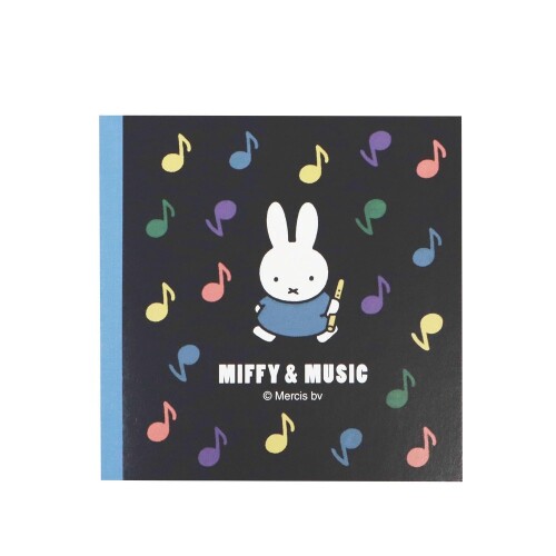 クツワ ミッフィー スクエアメモ ミッフィー＆ミュージック 音符 MF924B Illustrations Dick Bruna @ copyright Mercis bv,1953-2025 【デザイン】2柄入 【枚数】2柄各50枚(合計...