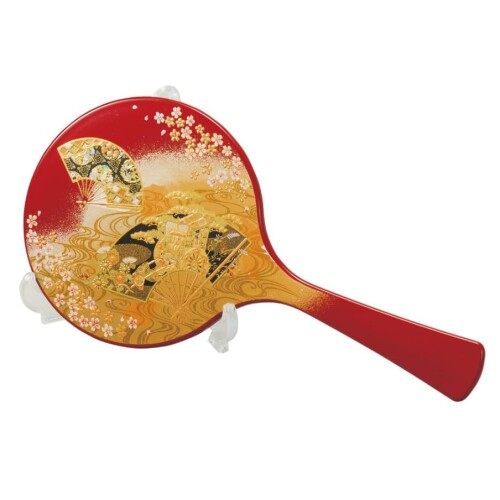 まえじゅう漆器 京雅 手鏡・スタンド付 4L-215 ABS樹脂・日本製 256×129×5mm 小物に描かれた伝統的な技を身近にいかがでしょうか。贈り物にもお勧めです。 商品コード20081706948商品名まえじゅう漆器 京雅 手鏡・ス...