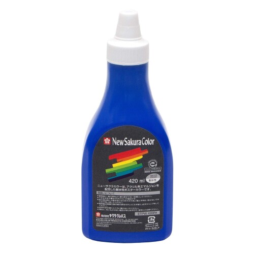 サクラクレパス 絵の具 アクリルポスターカラー 420ml 青 ETPW420P#36 【ニューサクラカラー】アクリル系エマルジョンを配合した「耐水性ポスターカラー」 【特長1】水で溶いて使え、乾くと耐水性になる 【特長2】接着力が強く、紙...