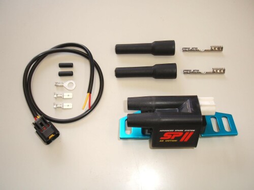 ASウオタニ SPIIハイパワーコイルセット (2P) 85 01019 ASウオタニのSPIIハイパワーコイルセットです。 CDI点火、2プラグ用。 コイルブラケットボルト間サイズ85mmです。 キット内容 ・ SP2イグニッションコイル...