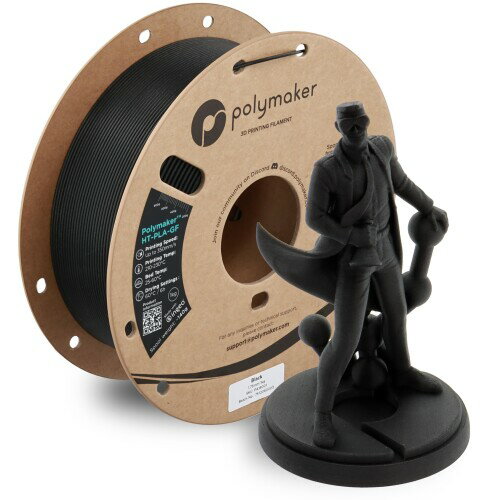 ポリメーカ(Polymaker)3Dプリンタ—用耐熱性フィラメント Polymaker HT-PLA-GF 1.75mm径 1kg巻 Polymaker HT-PLA-GF Black PolymakerのHT-PLA GFフィラメントは、...