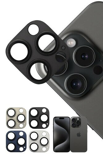 シズカウィル iPhone 15 Pro 用/iPhone 15 Pro Max 用 カメラ保護 カメラカバー カメラレンズ 強化ガラス 気泡レス 全面保護 保護フィルム フィルム ガラスフィルム レンズ保護 レンズカバー ブラック1個入り...