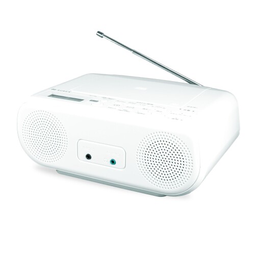東芝 オーレックス(AUREX) CDラジオ AX-C160(W) ?【軽くてコンパクトなハンドル付き】持ち運びに便利なハンドルがついたコンパクトなボディ。リビング、寝室、キッチンなど、手軽に持ち運んで使用できます。 ?【語学学習に便利な機...