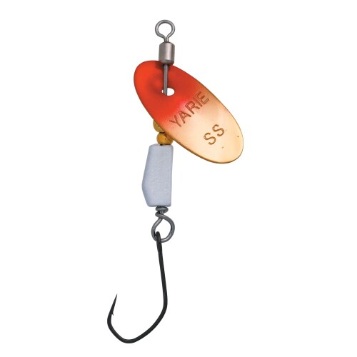 YARIE(ヤリエ) No.672 BLENDER ブレンダー (SP2 レッド/ホワイト, 1.5g) スイベル構造により糸ヨレを軽減 ゆるやかな流れでも優れた回転性能を発揮 非対称ボディにより糸ヨレをさらに軽減 スイベル構造により糸ヨレ...