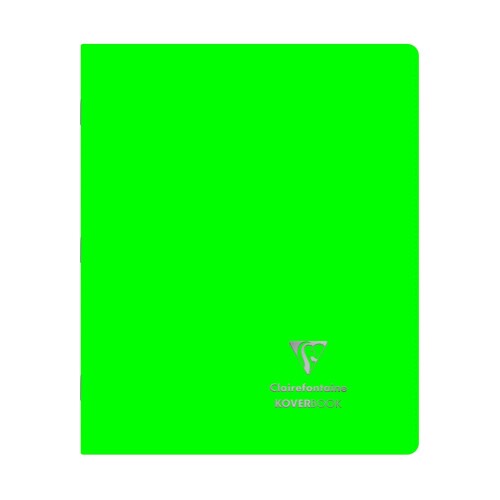 Clairefontaine クレールフォンテーヌ カバーブック ネオン 横罫 17x22cm ホチキス留め Clairfontaine KOVERBOOK NEON グリーン cf951723d ラベルシール付き サイズ:17x22cm　...
