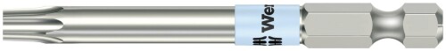 WERA ベラ Bore Torx いじり止めトルクスネジ用 ステンレス製ドライバービット 差込6.35mm 刃先サイズTX20 全長89mm 071091 サイズ(mm):L89×W7×H7　重量(g):13　刃先サイズ(TX):20　差...