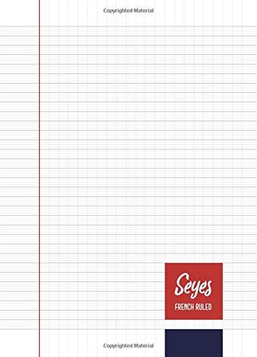 Seyes French Ruled Notebook - Journal - A4 - White Paper: To Write In - 8mm Lining Handwriting Paper | 110 Pages | Perfe...