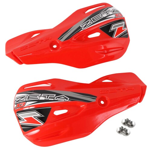 ジータレーシング(ZETA RACING) X3プロテクター レッド F5289 F5289と旧品番:ZE72-0405は同一の商品になります。 アーマーハンドガードシリーズ専用のハンドプロテクター。 プロライダーの要望により最適なサイズと...