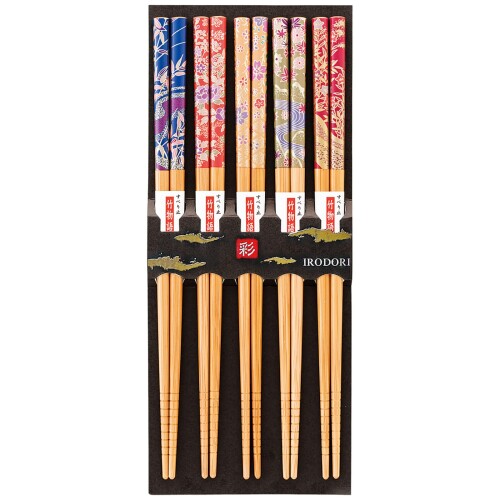 若狭塗 箸 滑り止め加工 22.5cm 5膳 セット 来客用 竹製 スス竹 華友禅 日本製 264963 商品サイズ:約22.5cm 商品重量:0.065kg 素材:天然竹,塗装ーアクリル 原産国:日本 生産国:日本 セット内容:竹製箸×5...