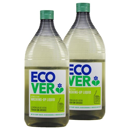 ECOVER(エコベール) エコベール 食器用洗剤 詰め替え用 レモンの香り 950ml×2個 大容量 ecover 手に優しい 植物由来 赤ちゃん 食器 キッチン洗剤 台所用 油汚れ 植物由来の洗浄成分で、油汚れすっきり! さわやかなフレ...