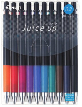 メーカー名：パイロット 商品名：ジュースアップ　10色セット 品番：LJP200S3-10C ボール径：0.3mm、0.4mm、0.5mm サイズ：最大径φ 10.5mm　全長 142.8mm 方式：ノック式 インキ：水性顔料ゲルインキ【パ...