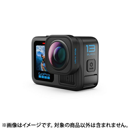 種別：デジタルムービーカメラ関連 NOTE最高レベルのビデオブレ補正が、映像をかつてないほど鮮明にします。HBシリーズのプレミアムなウルトラワイドレンズモジュラーを装着すると、HERO13 Blackの視野角 (FOV) が177度まで拡大...
