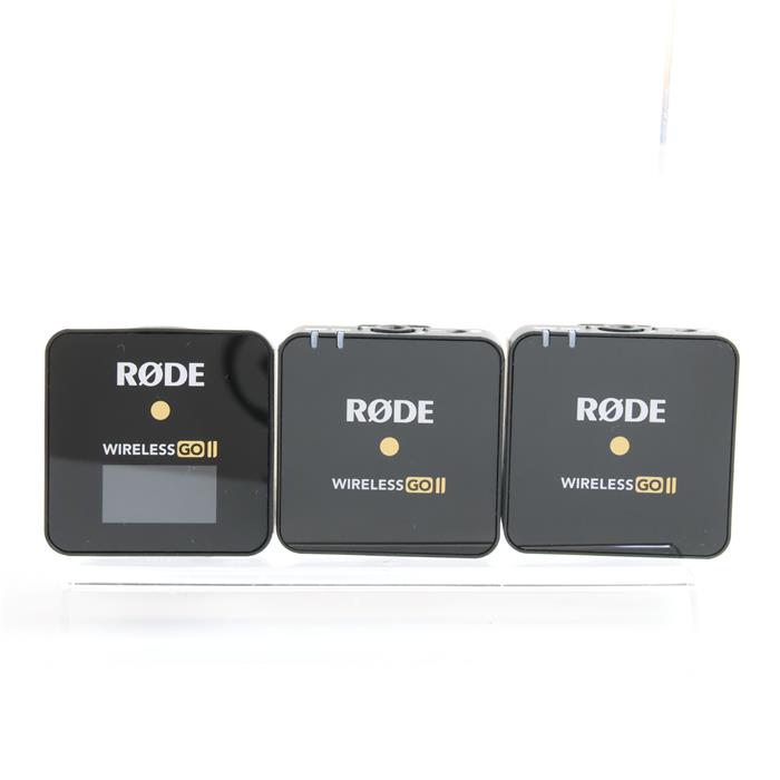 外観状態:良品 マップ保証期間:保証なし 付属品など:ウインドシールド×2・USB-Cケーブル×3・接続ケーブル・ポーチ【ココがポイント！】次世代のワイヤレスマイクシステム「ワイヤレスゴーII」は、デュアルチャンネル対応の受信機と2台の送信...