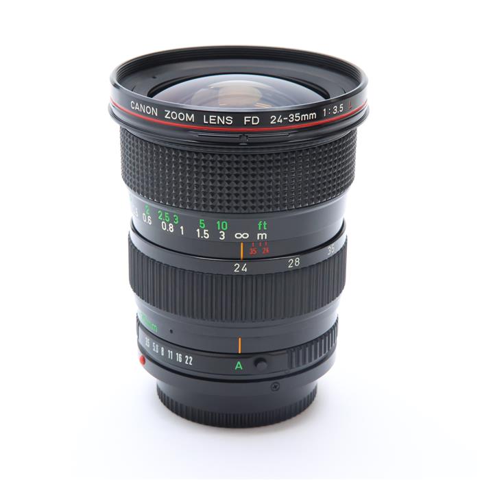 外観状態:並品 マップ保証期間:3ヶ月保証 付属品など:レンズフロントキャップ・レンズリアキャップ【ココがポイント！】1979年(昭和54年)12月発売、レンズ構成9群12枚、絞り枚数6枚、最短撮影距離0.4m、FD24-35mm F3.5...