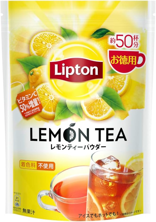 ブランド リプトン 商品の形状 粉末 風味 レモン 茶葉種 ブラック ユニット数 3 袋 商品の個数 3 パッケージ情報 パック 商品の重量 400 グラム アレルギー情報 アレルギーフリー 特別な原料 砂糖、紅茶エキス/酸味料、香料、ビタ...