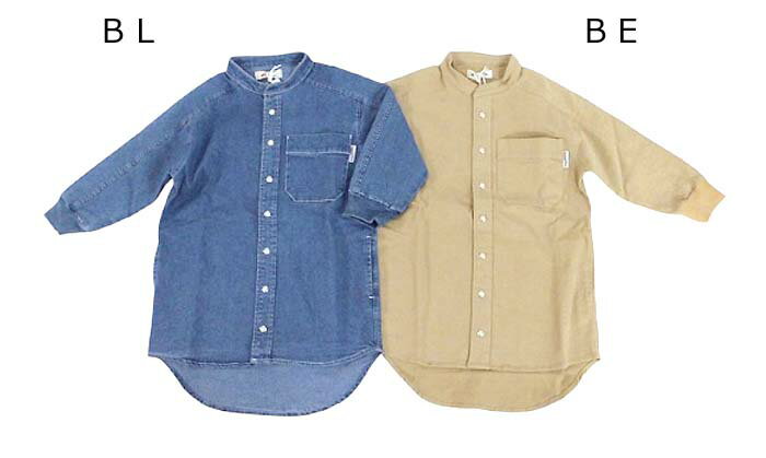 おしゃれなカジュアルワンピース。 前後で丈の長さが異なります。 BE　伸縮ある素材 BL　デニム素材 素材 BE 本体　綿97％・ポリウレタン3％ リブ部分　綿95％・ポリウレタン5％ BL 本体　綿70％・ポリエステル28％ リブ部分　綿...