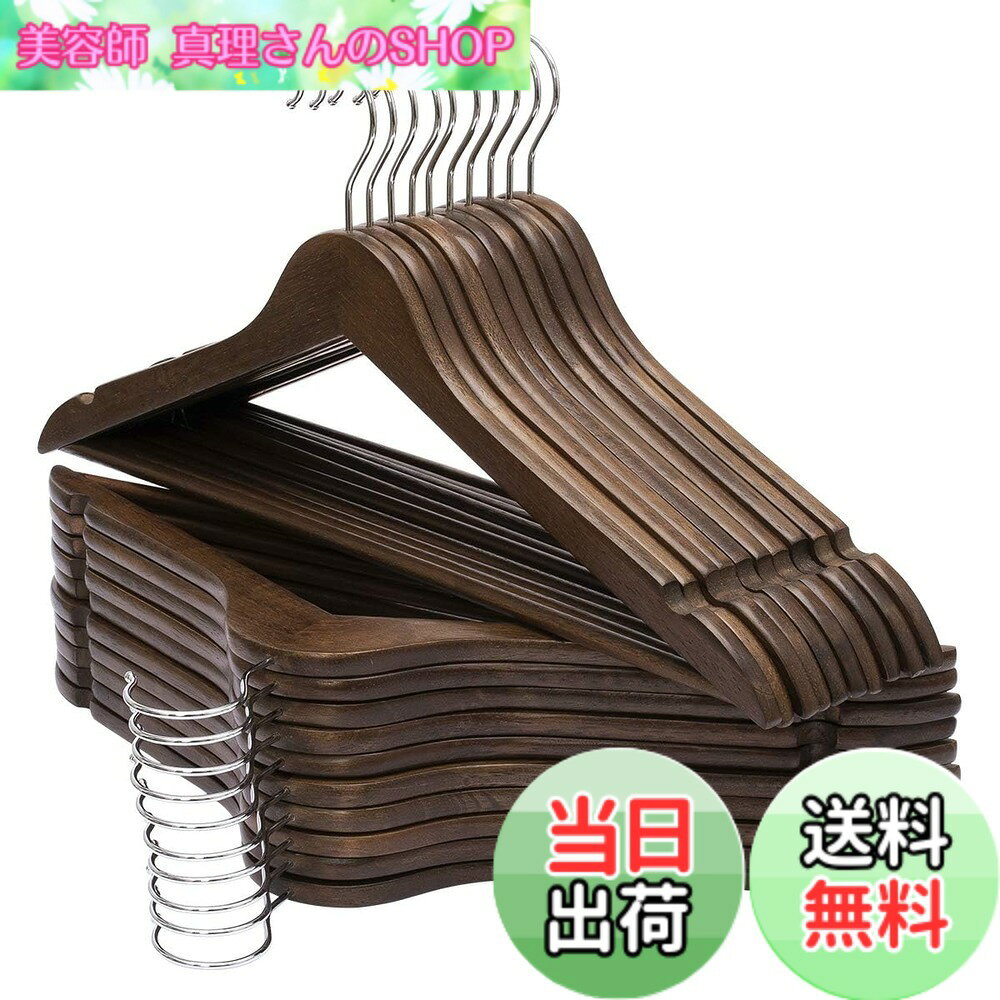 商品情報商品の説明主な仕様 【高級褐色の木製ハンガー】良質な木材を使用し、頑丈で耐久性も抜群です。絶妙な木目調の洋服ハンガー 木製、環境にやさしい耐摩耗性ワニスによる塗装、クローゼットにクルミの木のハンガーを掛けるといい味です。【手作業で丁...