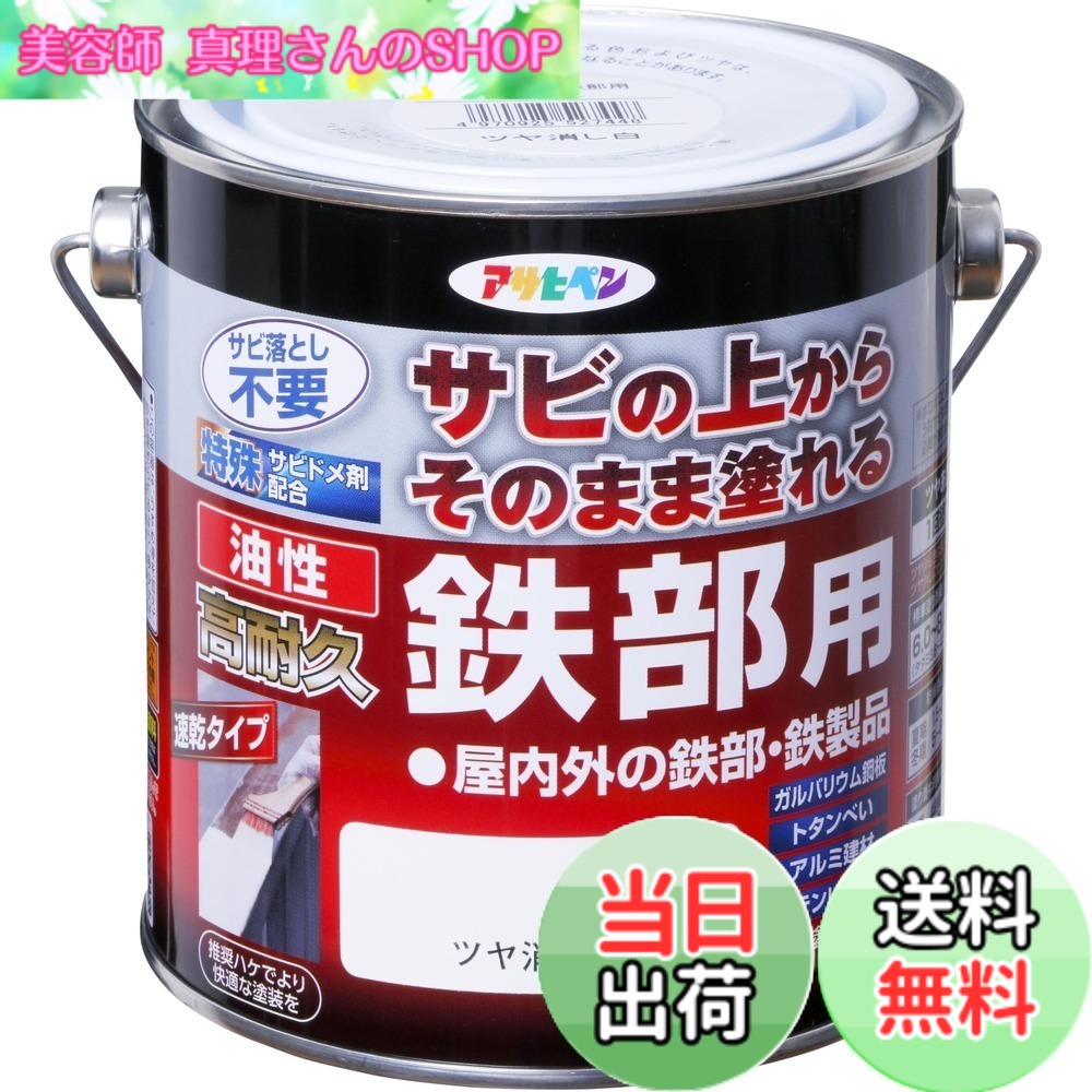 商品情報商品の説明光沢:ツヤあり/ツヤ消し 下処理方法:鉄部の補修には、アサヒペン「鉄部補修材」、鉄部からの雨漏り等の補修にはアサヒペン「ワンタッチ鉄部用雨もれ防止補修材」をお使いください。 注意事項:ポロポロと取れるようなサビは取り除く必...