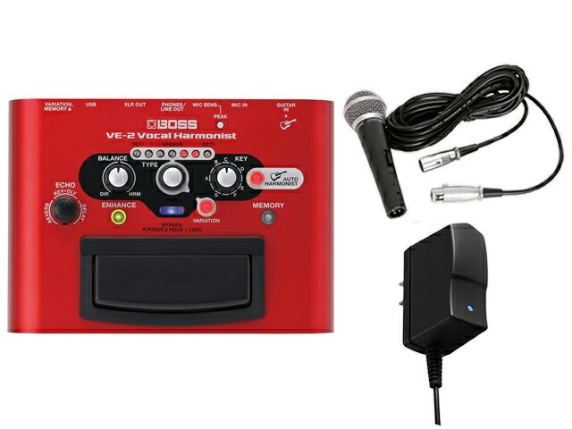 ■店舗在庫あります！即納可能!!■ 【セット内容】 ◎BOSS VE-2 ◎BOSS ACアダプター PSA-100S2 ◎CUSTOMTRY ダイナミックマイク CM-2000(XLR-XLRケーブル付) 美しいハーモニーでボーカルの表現...