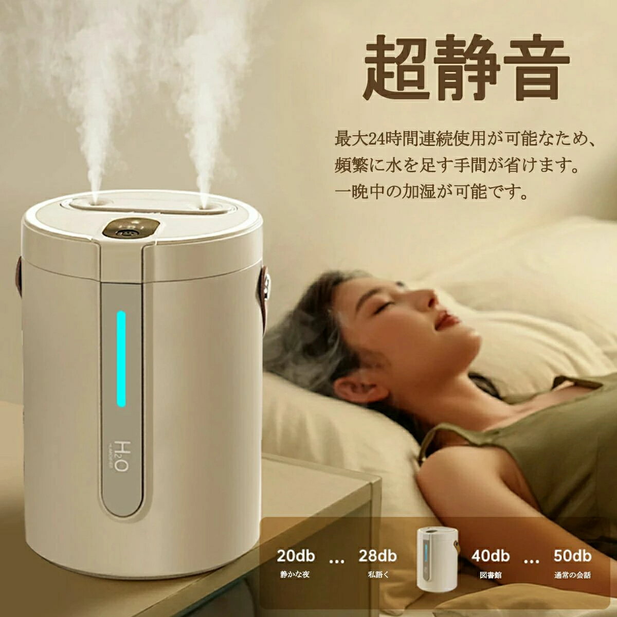 商品情報スペック・商品名：卓上加湿器・仕様：14cm*13.8cm*20cm・色：ホワイト・重量：427gお使いのモニターの発色具合により、実際のものと色が異なる場合がございます。 メーカー希望小売価格はメーカーサイトに基づいて掲載していま...