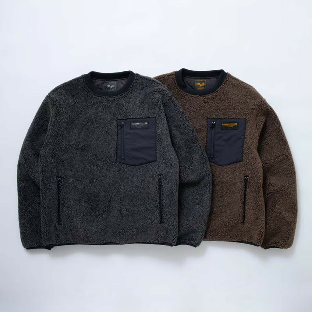,,,,,,,RATS CREW NECK FLEECE〈ラッツ〉RATSCREW NECK FLEECEポリエステル／アクリルの混紡ボア素材を使用したクルーネックフリースジャケット。裏地に中綿入りキルティングを使用し、防風、防寒性の高い仕...