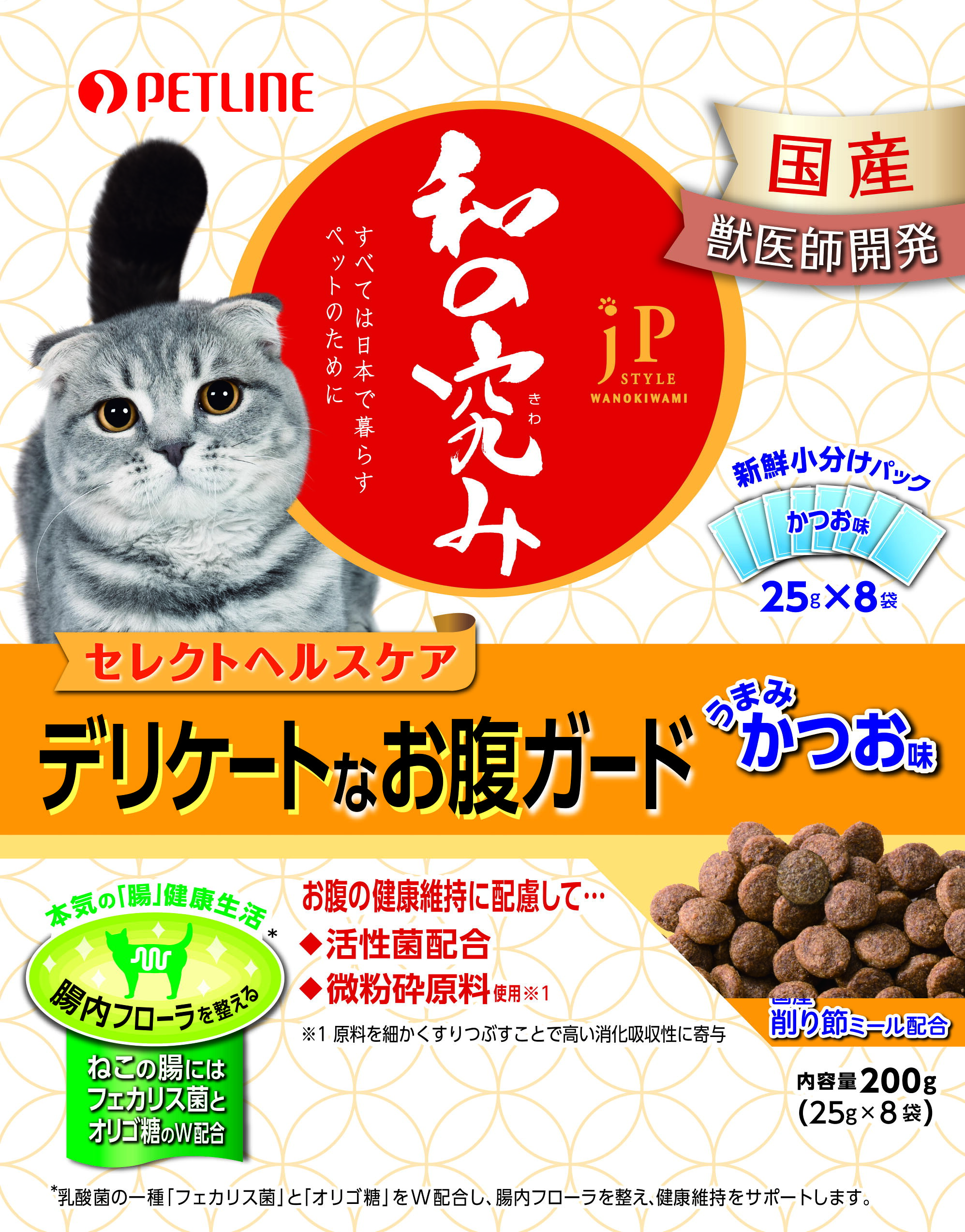 [商品サイズ(mm)]145×65×185[単品重量(g)]280 [エネルギー]350kcal/100g[栄養成分]たんぱく質30.0%以上、脂質12.0%以上、粗繊維5.0%以下、灰分9.0%以下、水分10.0%以下、食物繊維8.0%標...