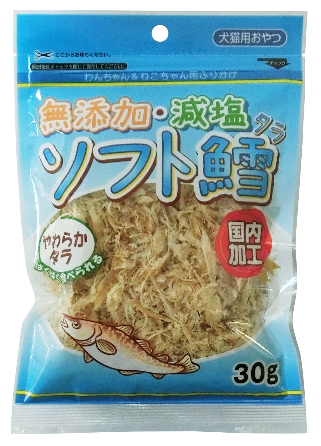 [商品サイズ(mm)]150×30×220[単品重量(g)]37 [エネルギー]326kcal/100g[栄養成分]たんぱく質65.0％以上、脂質1.0％以上、粗繊維2.0％以下、灰分10.0％以下、水分18.0％以下、塩分1.5g（100...