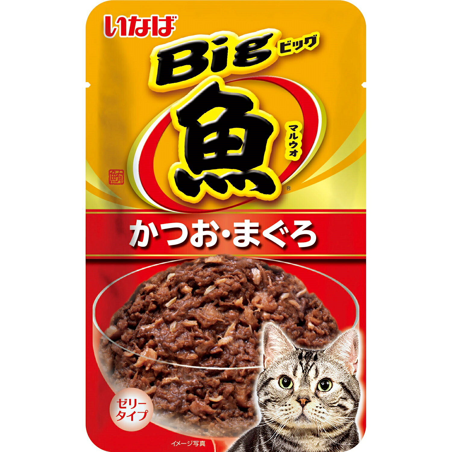 [商品サイズ(mm)]90×10×145[単品重量(g)]85 [エネルギー]約50kcal/袋[栄養成分]たんぱく質8.0%以上、脂質0.5%以上、粗繊維1.0%以下、灰分3.0%以下、水分88.0%以下[原材料]かつお、まぐろ、増粘多糖...